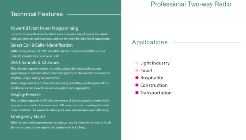Hytera TC - 580 Two Way Analog Radio | Eventtone