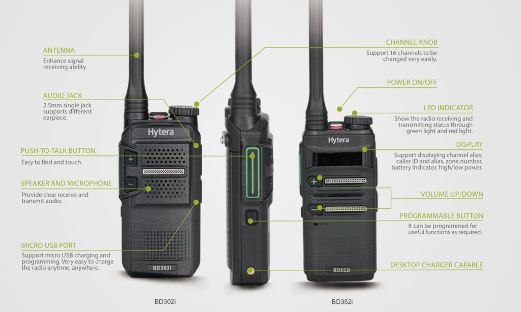 Hytera BD302i DMR Digital Two Way Radio | Eventtone